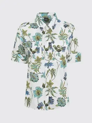 FAY Floral Print Cotton Shirt