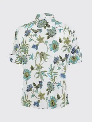 FAY Floral Print Cotton Shirt