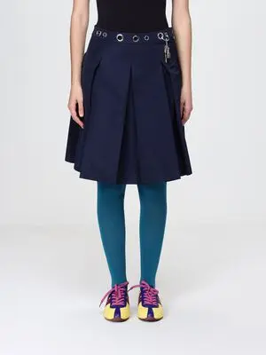 Marc Jacobs Cotton And Nylon Pierced Flared Skirt