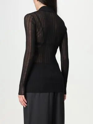 Pinko Ribbed Collared Button-up Cardigan
