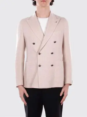 Tagliatore Double Breasted Cotton Blend Blazer - Beige