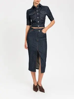 TWINSET Stretch Pencil Midi Skirt