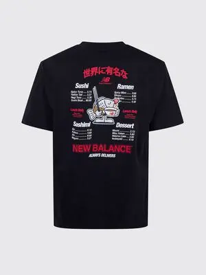 NEW BALANCE Printed Cotton T-shirt - Black