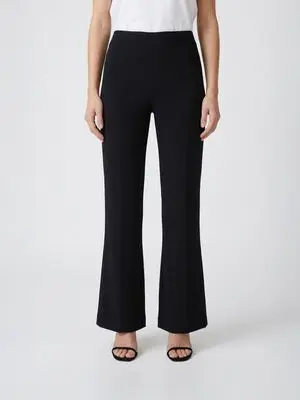 Alberta Ferretti Flared Crêpe Trousers - Black