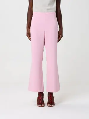 Alberta Ferretti Flared Crêpe Trousers - Pink