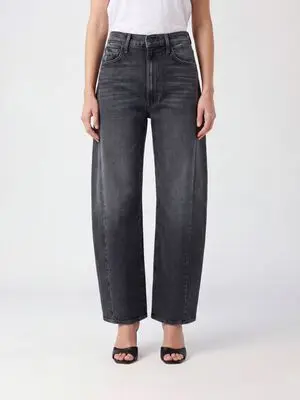MOTHER The Half Pipe High-waisted Baggy Jeans In Cotton Denim - Grey