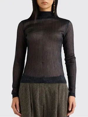 Momoni Polyester Turtleneck Top - Blue
