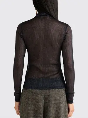 Momoni Polyester Turtleneck Top - Blue