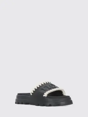 Mou Eva Rubber Sliders - Black