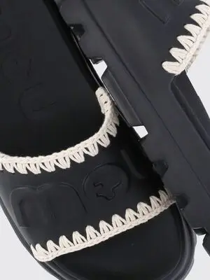 Mou Eva Rubber Sliders - Black