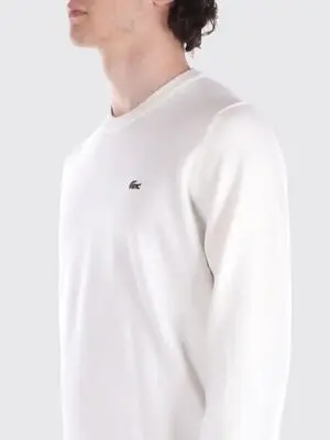 Lacoste Cotton Crew Neck Pullover With Logo - Beige