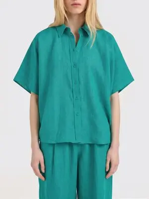 Momoni Linen Shirt - Emerald