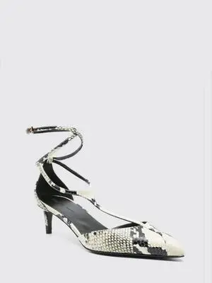 Khaite Mia Python Print Leather Pumps