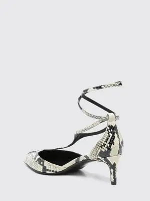 Khaite Mia Python Print Leather Pumps