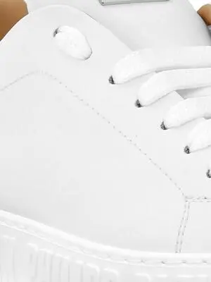 Philipp Plein Smooth Leather Low-top Lace-up Sneakers With Applied Logo