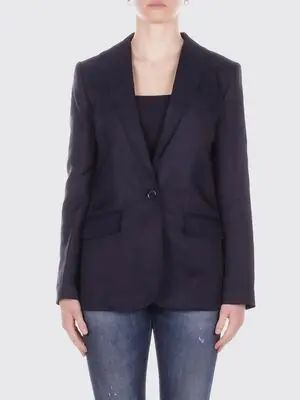 Ralph Lauren Single-breasted Linen And Viscose Blazer - Blue