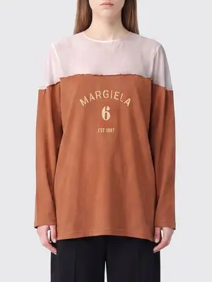 MAISON MARGIELA Cotton Jersey T-shirts With Logo - Brown
