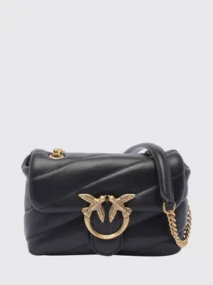 Pinko Quilted Leather Mini Bag With Chain Strap - Black