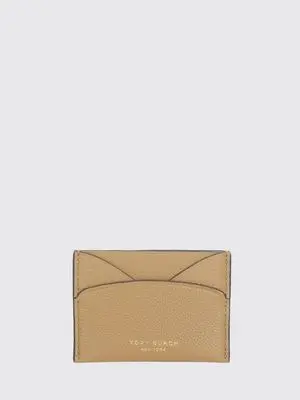 Tory Burch Romy Hammered Leather Credit Card Holder - Brown