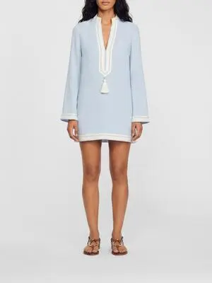 Tory Burch Long Sleeve Tunic Dress - Blue 1