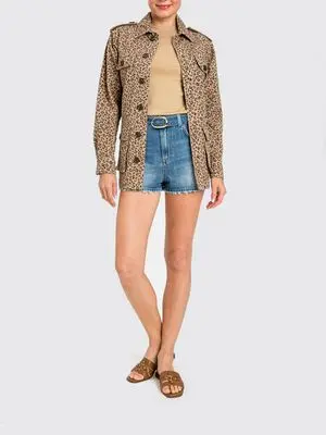 TWINSET Animal Print Cotton Safari Jacket