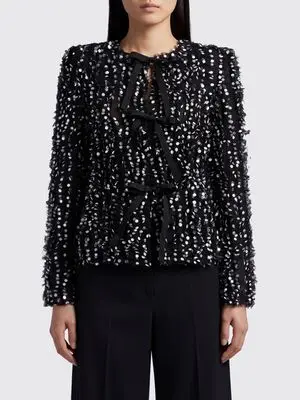Nina Ricci Polka Dot Tulle Blazer - Black