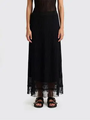 Momoni Viscose Blend Lurex Knit Maxi Skirt