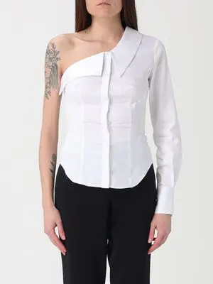 Elisabetta Franchi One-shoulder Stretch Cotton Shirt