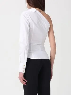Elisabetta Franchi One-shoulder Stretch Cotton Shirt