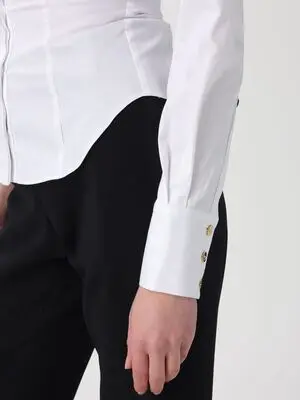 Elisabetta Franchi One-shoulder Stretch Cotton Shirt