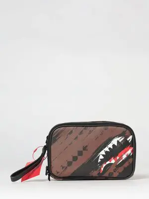 SPRAYGROUND Shark Print Coated Cotton Travel Case With Wrist Strap - Multicolor