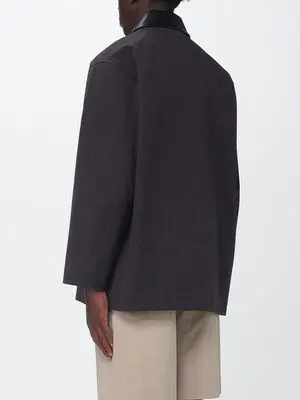 Studio Nicholson Lamb Leather And Wool Coat