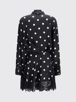 Sportmax Polka Dot Silk Wrap Dress