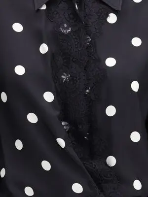 Sportmax Polka Dot Silk Wrap Dress