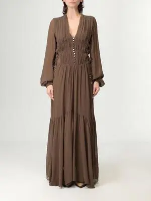 Isabel Marant Étoile Long Sleeve Maxi Dress - Brown