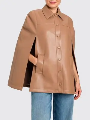TWINSET Synthetic Leather Cape Jacket