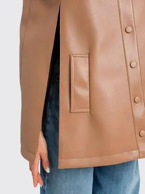 TWINSET Synthetic Leather Cape Jacket