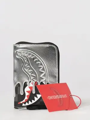 SPRAYGROUND Silver Side Drip Black Check Wallet - Multicolor