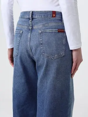 7 For All Mankind Wide Leg Cotton Denim Jeans