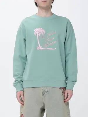 Drole De Monsieur Embroidered Logo Cotton Sweatshirt - Green
