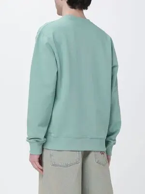 Drole De Monsieur Embroidered Logo Cotton Sweatshirt - Green