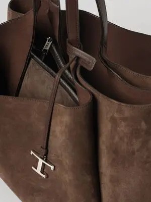 TOD'S Suede Shoulder Bag - Dark