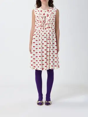 Marc Jacobs Printed Viscose Mini Dress - White