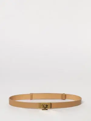Elisabetta Franchi Hammered Leather Belt - Brown