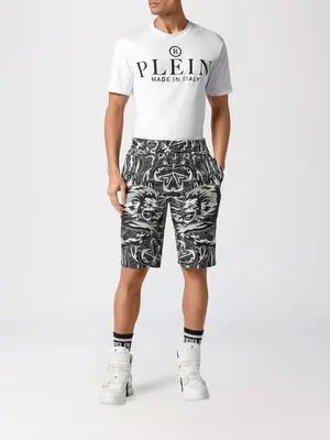 Philipp Plein Graphic Print Silk Shorts