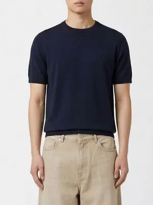 PAOLO PECORA Basic Silk And Cotton Blend Sweater - Blue