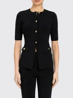 TWINSET Single Breasted Blazer In Viscose Blend - Black