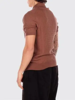 Tagliatore Cotton Knit Polo Shirt - Brown