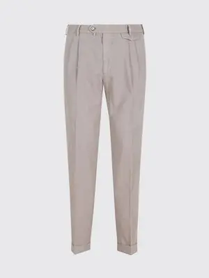 SANTANIELLO Cotton And Linen Tailored Trousers - Grey