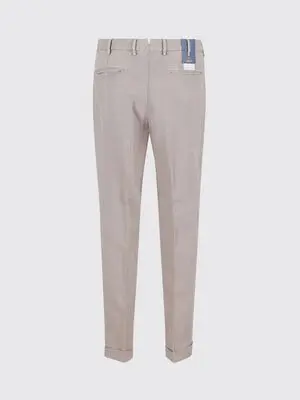 SANTANIELLO Cotton And Linen Tailored Trousers - Grey